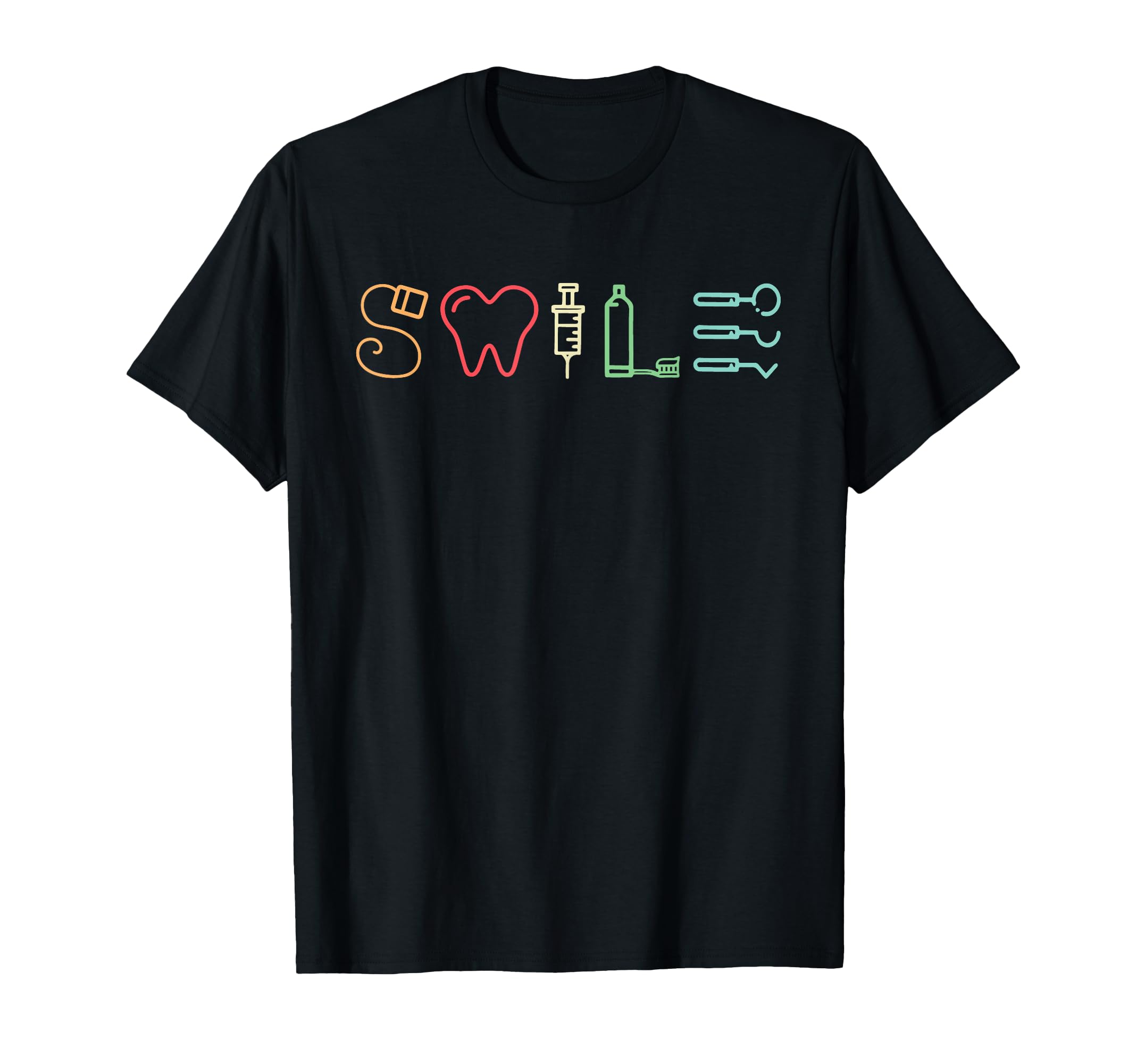 Dentist Smile Teeth Dental Hygienist Funny Dentist Vintage T-Shirt