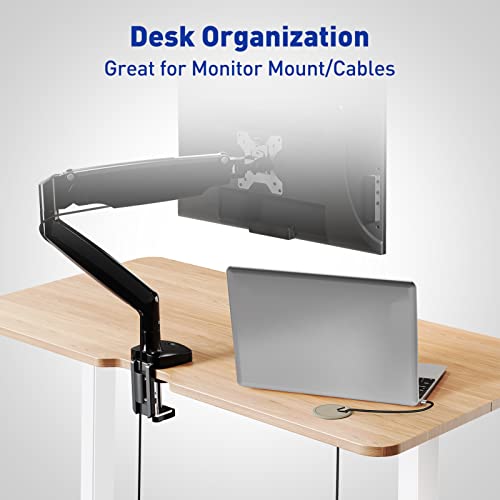WOKA Electric Standing Desk Adjustable Height, 48 x 24 Inches Stand up Desk with Keyboard Tray, Sit Stand Desk with Memory Controller for Home Office, Motorized Desk with Splice Board, Oak