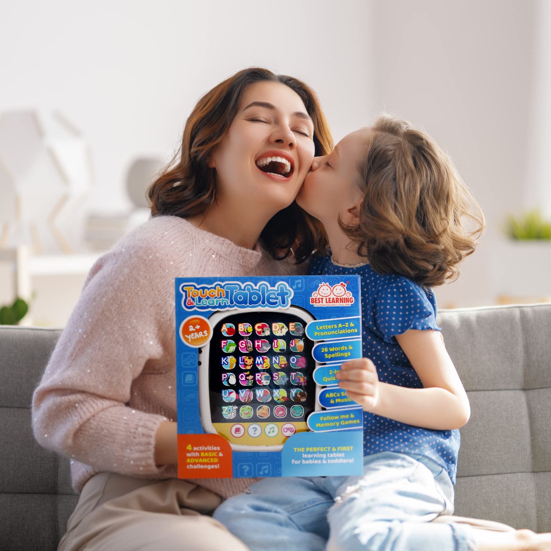 BEST LEARNING Touch & Learn Tablet - Educational Toy for Toddlers Ages 2-5 | Learn Alphabet, Shapes, Words, Music & Quiz Games for Kids 2, 3, 4, 5 Years Old