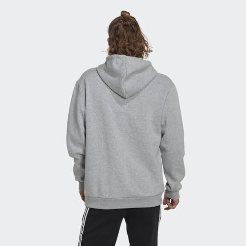 adidas Men's Essentials Camouflage Printed French Terry Hoodie, Medium Grey Heather, Small