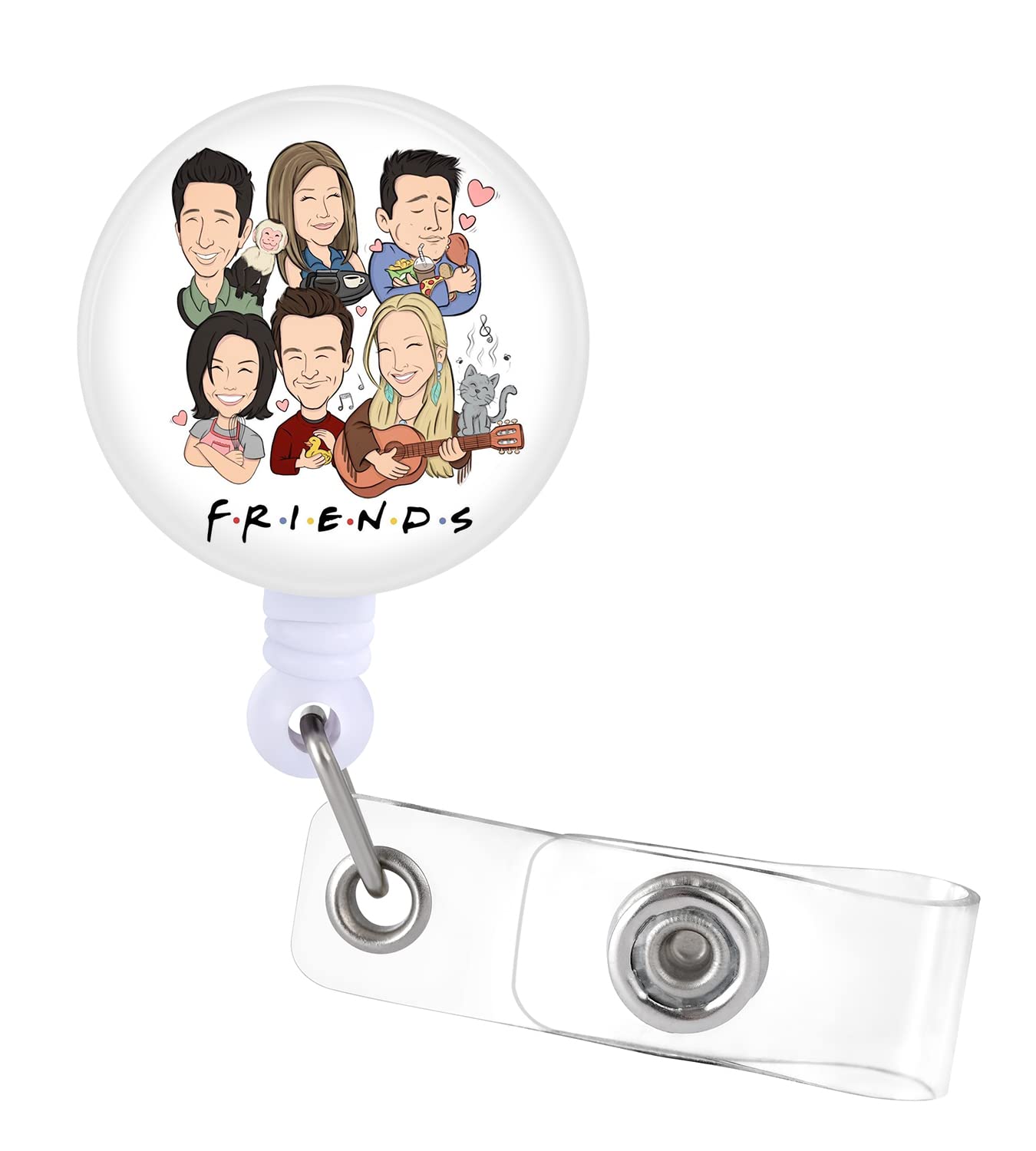 Jupswan Badge Reels Holder Retractable with ID Clip for Nurse Name Tag Card Cute Funny Warm Anime Cartoon Character Nursing Doctor Teacher Student Medical Work Office Alligator Clip ZJK107