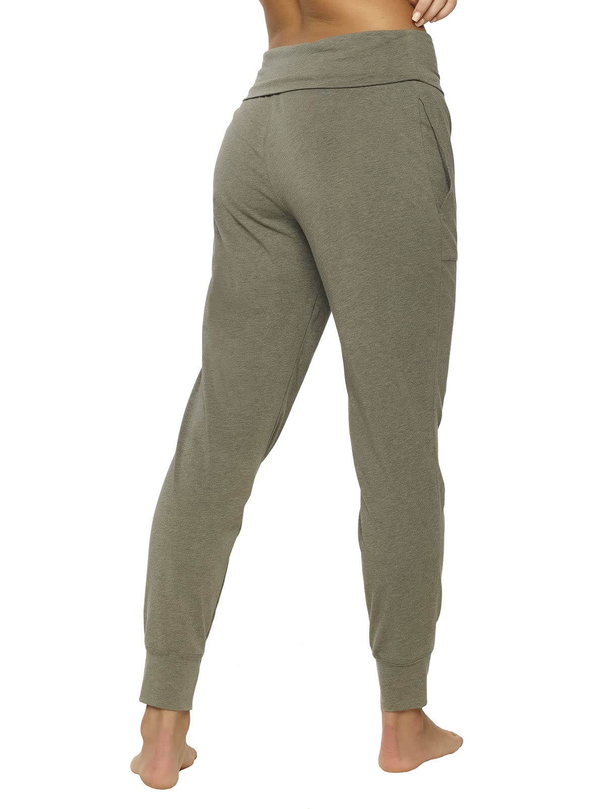 Felina | Organic Cotton Stretch Fold-Waist Joggers (Slate, Small)