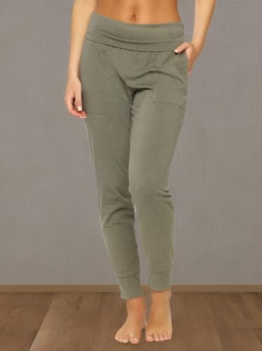 Felina | Organic Cotton Stretch Fold-Waist Joggers (Slate, Small)