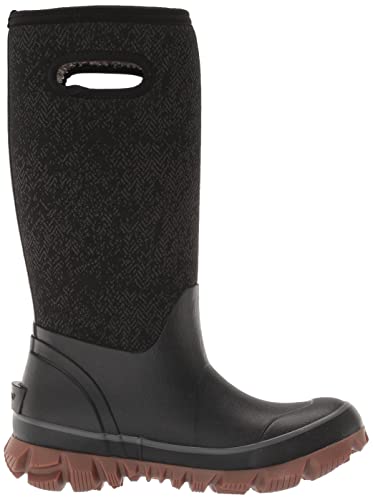 Bogs Womens Whiteout Boot Snow, Faded Print-Black, 10