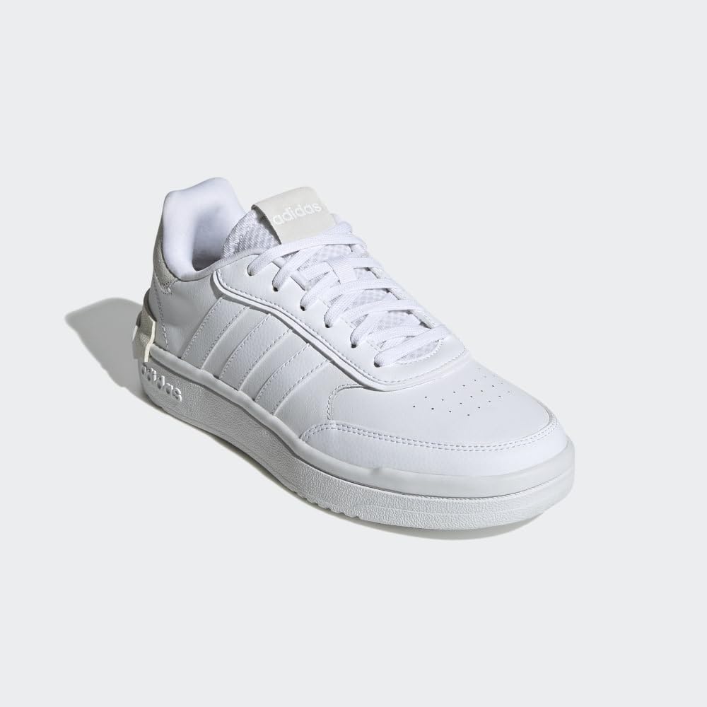 adidas Women's Postmove Basketball Shoe, White/White/Chalk White, 6