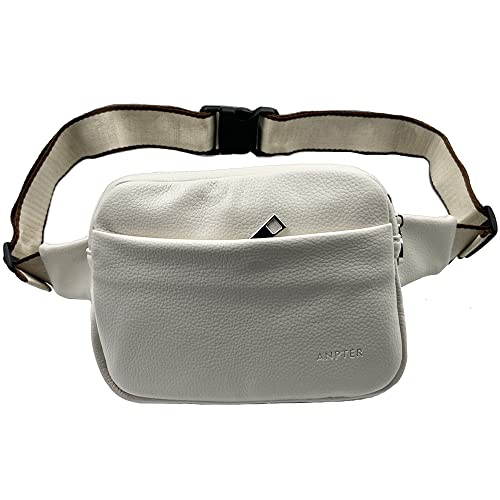 Fanny Packs for Women Fashion Waist Packs Pu Leather Belt Bag Slim Hip Bum bag for Travel Party Festival Walking(Women Waist Bags for Beige