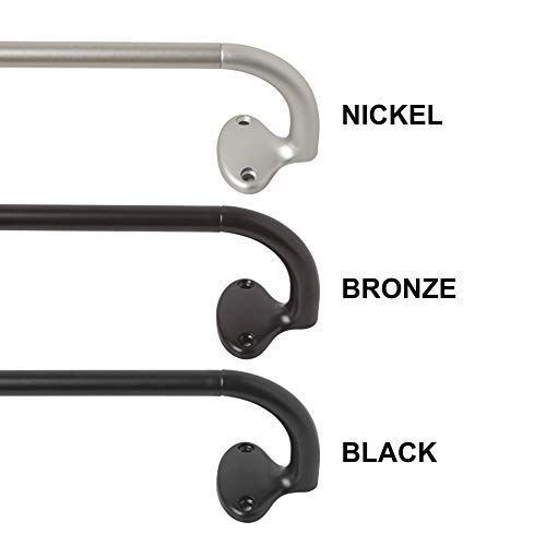 Amazon Basics Room Darkening Blackout Curtain Rod - 48" to 88", Black