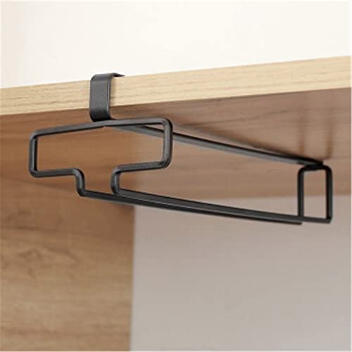 GVISAY Wine Glass Rack High-Footed Wine Glass Rack Upside-Down Free Punch Red Wine Glass Rack Kitchen Hanging Rack (Color : Black, Size : One Size)