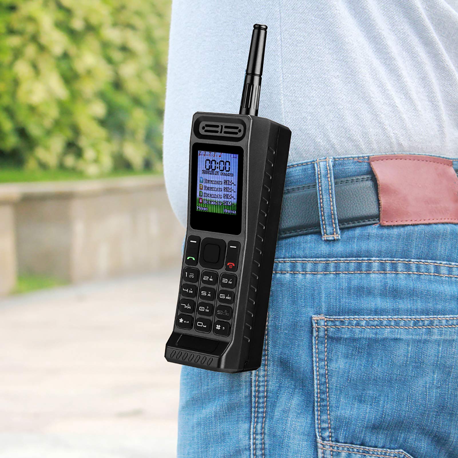 Limouyin Vintage Cell Phone, Retro Brick Cell Phone Four Card Four Standby Quad?Band 2G Bluetooth Mobile Phone 4800mAh Long Standby Big Phone for Seniors(Black)