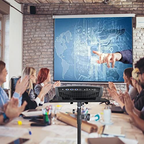 PPH-Sisy Projector Stand with Wheels,Foldable Laptop Tripod Adjustable Height Projector Tripod Stand 29 to 73 Inch with Removable Mouse Tray and Phone Holder for Office ,Home, DJ Racks