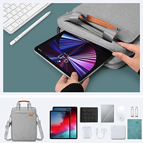 NIDOO Tablet Shoulder Bag for 10.2" iPad 9 / 10.5" 11" iPad Pro / 10.5" 10.9" iPad Air, Laptop Sleeve Messenger for 10.5" Surface Go 3 / 10.8" Surface 3 / 11.5" Tab P11 Pro, 10"-11" Tablet Carry Case