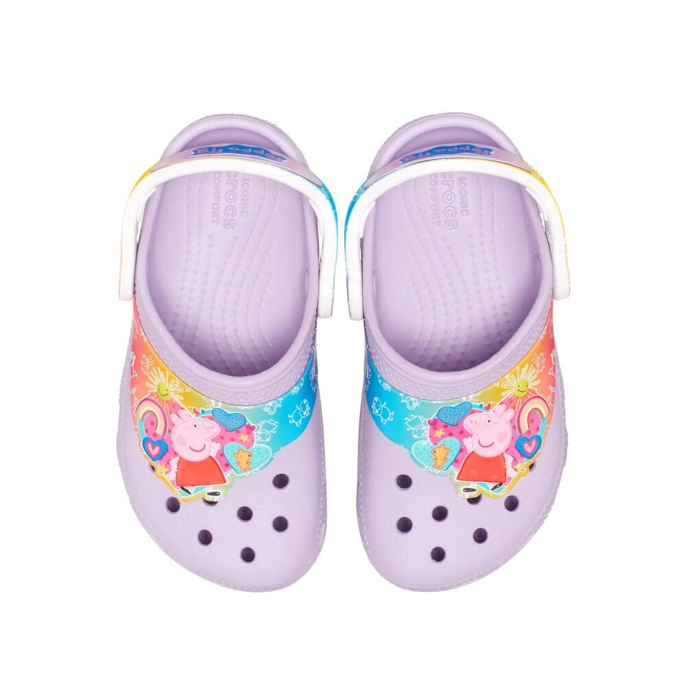 Crocs Unisex-Child Classic Peppa Pig Clogs | Toddler Shoes, Lavender, 6 Toddler