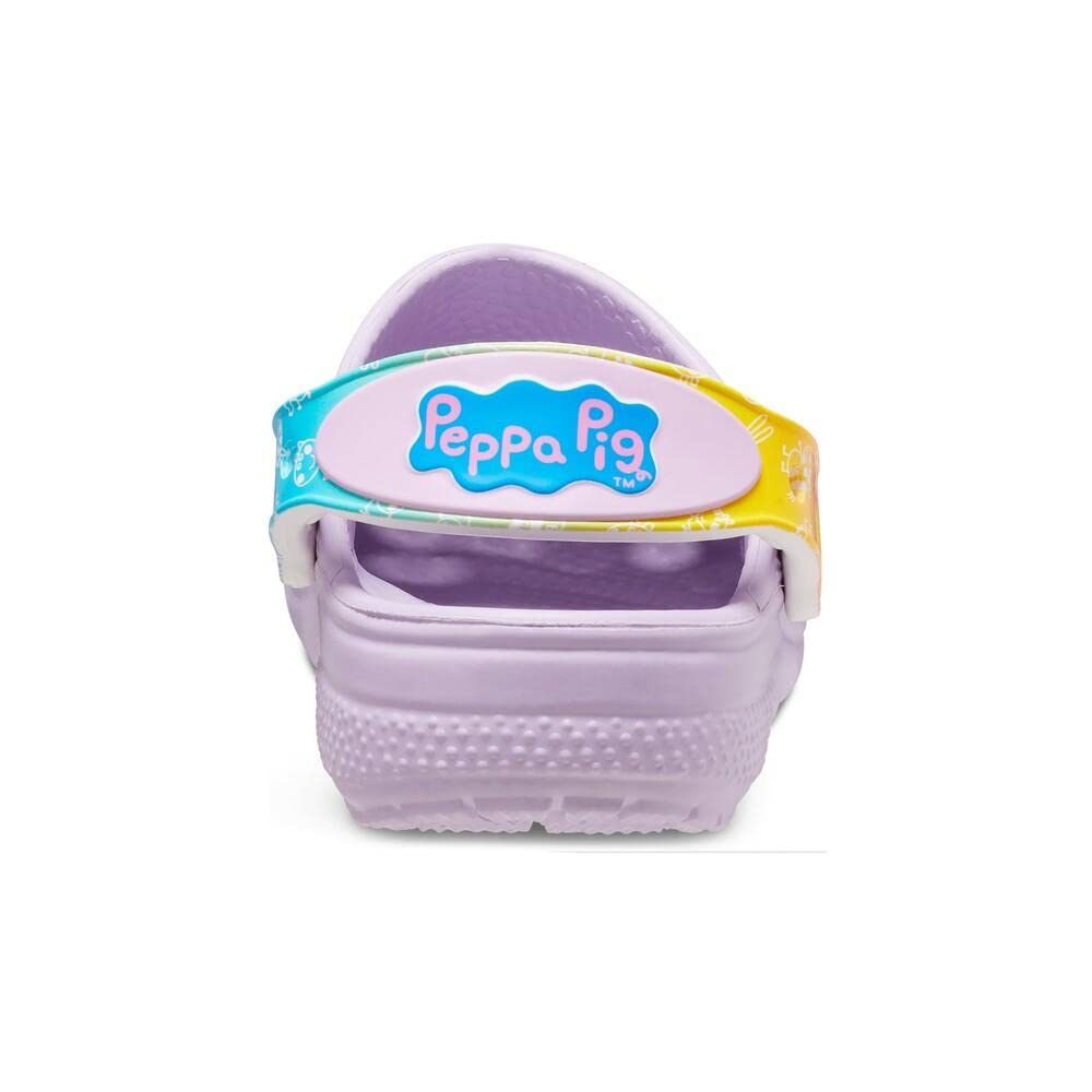 Crocs Unisex-Child Classic Peppa Pig Clogs | Toddler Shoes, Lavender, 6 Toddler