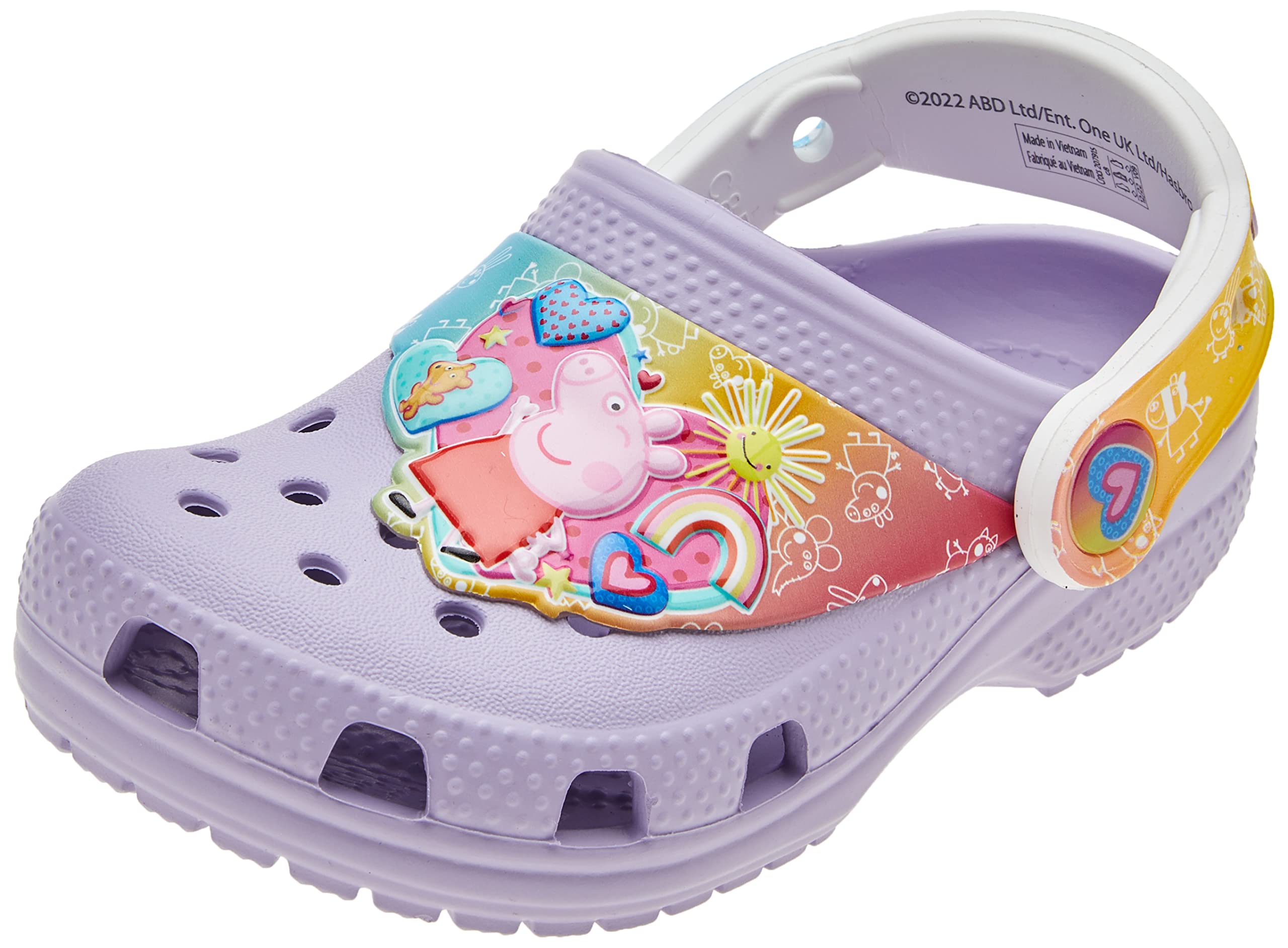 Crocs Unisex-Child Classic Peppa Pig Clogs | Toddler Shoes, Lavender, 6 Toddler