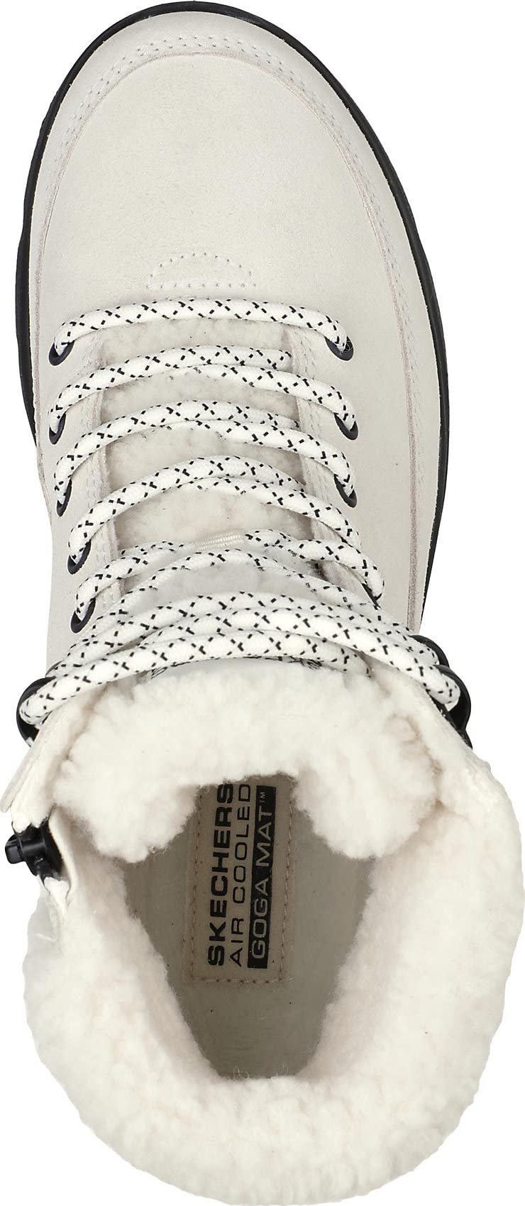 Skechers Women's Glacial Ultra-Woodlands Fashion Boot, White/Black, 10