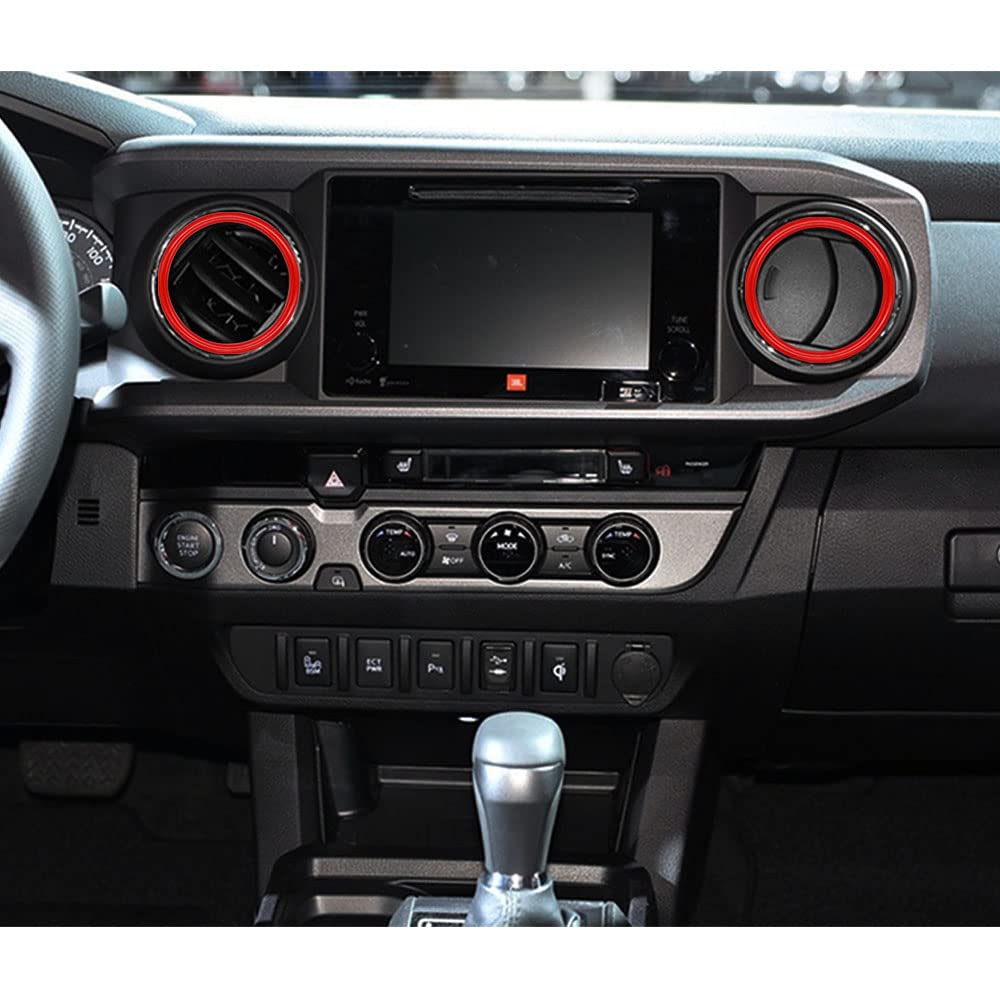 4pcs A/C Air Conditioning Vent Outer Rings Trim Decoration Cover Compatible with Toyota Tacoma 2016 2017 2018 2019 2020 2021 2022