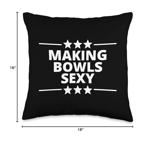 Funny Bowls Making Bowls Sexy Lawn Crown Green Mens Throw Pillow