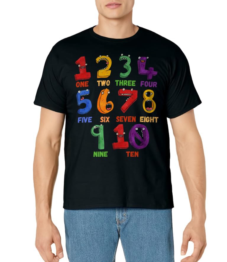 Learning Math Numbers Counting Funny Back to School Teacher T-Shirt