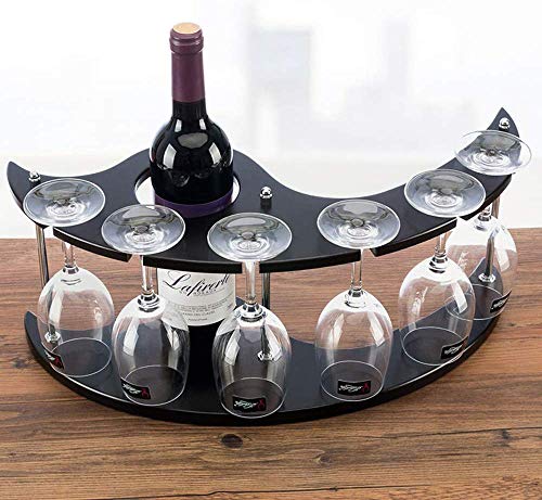 PIBM Stylish Simplicity Wine Racks Free Standing Wine Racks，Solid Wood Creative Wine Cabinet Decoration，Living Room Restaurant Kitchen Home Practical（50X20X21Cm）