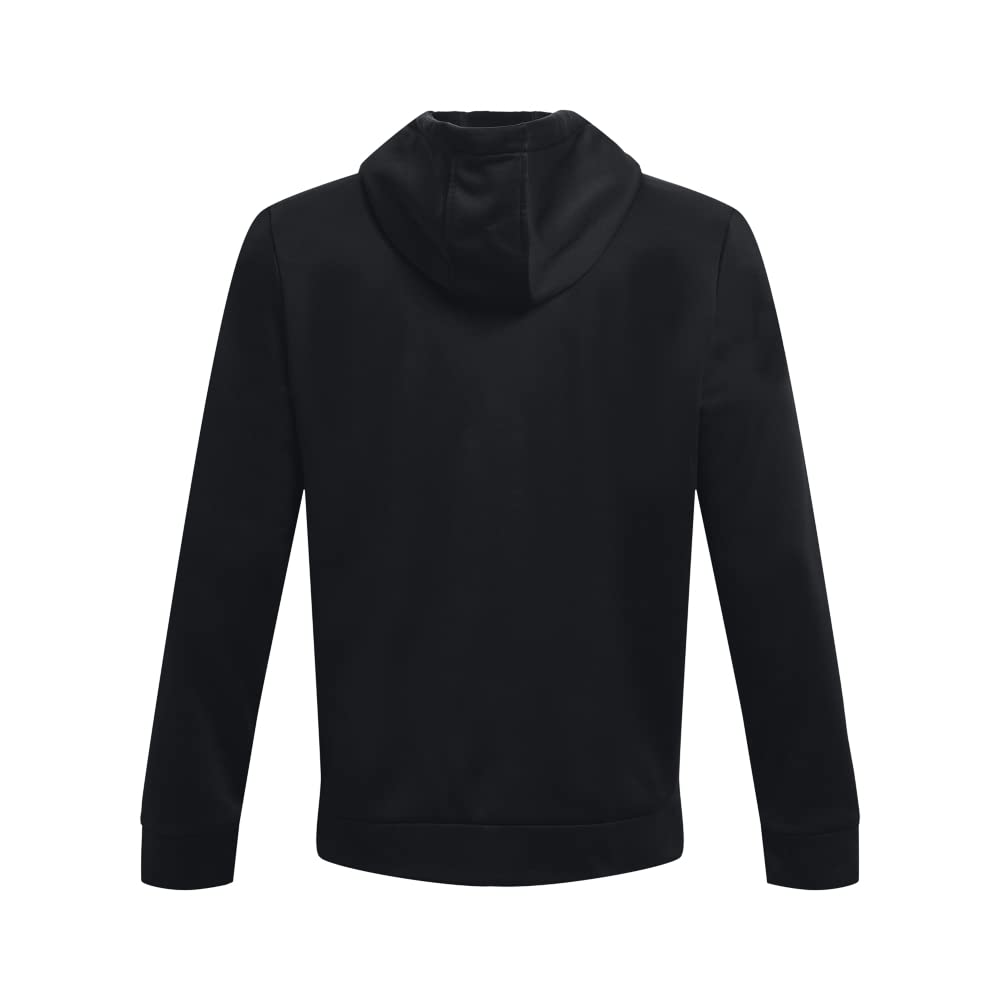 Under Armour Mens Big Logo ArmourFleece Hoodie, (001) Black/Black/Pitch Gray, Large