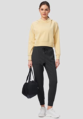 G Gradual Women's Jogger Pants High Waisted Athletic Sweatpants Drawstring Lounge Joggers for Women with Pockets(Black M)