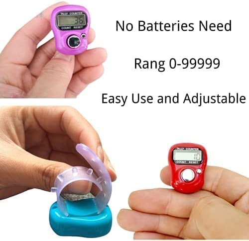 Electronic Finger Counter,(3 Pack),5 Digit LCD Electronic Digital Display Finger Hand Tally Counter Counting for Golf,Goods Counting,Lap & Knitting.