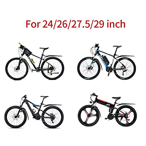 RNAGRET Bike Fender, Bicycle Fender MTB Mudguard Adjustable Bicycle Fender Sets E- Bike Fender Quick Release for 24 26 27. 5 29 Inch (Color : Front)