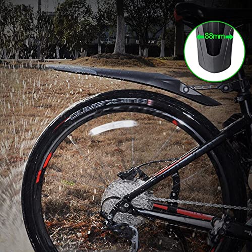 RNAGRET Bike Fender, Bicycle Fender MTB Mudguard Adjustable Bicycle Fender Sets E- Bike Fender Quick Release for 24 26 27. 5 29 Inch (Color : Front)