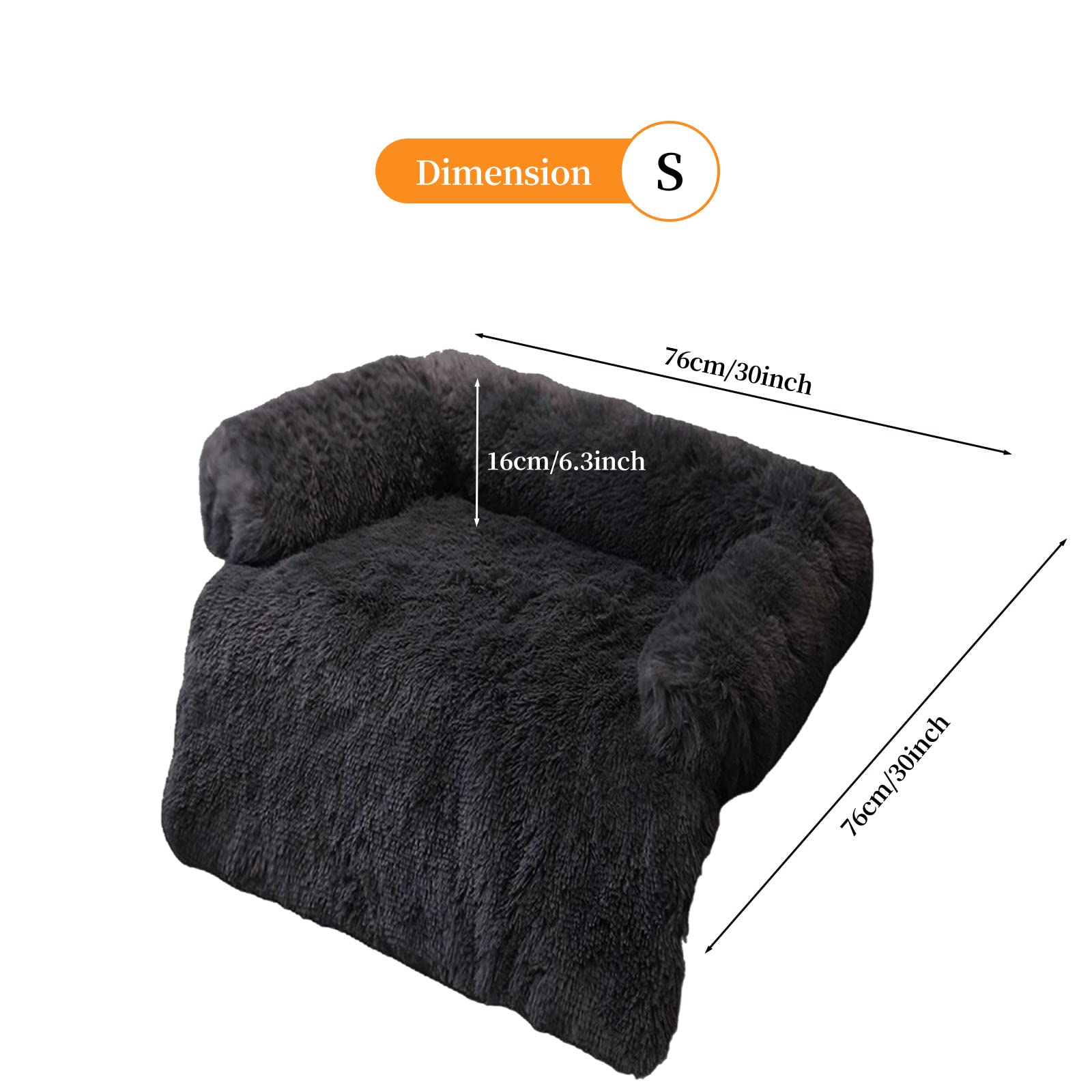 Hoyooyoo Plush Pet Sofa Bed Dog Mat Sofa Warm Pet Kennel,Couch Cover for Dogs,Washable Dog Bed Thick Blanket Cushion with Removable Cover and Non Skid Bottom (Small)