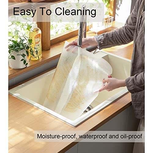 Shelf Liner Cabinet Pad Cabinet Liners Non Slip Waterproof Clear Kitchen Drawer Non Adhesive Mat for Fridge, Dresser, Wire Shelf, Toolbox, Cupboard, Pantry, Storage and Desk (17.7 Inch X 59 Inch)