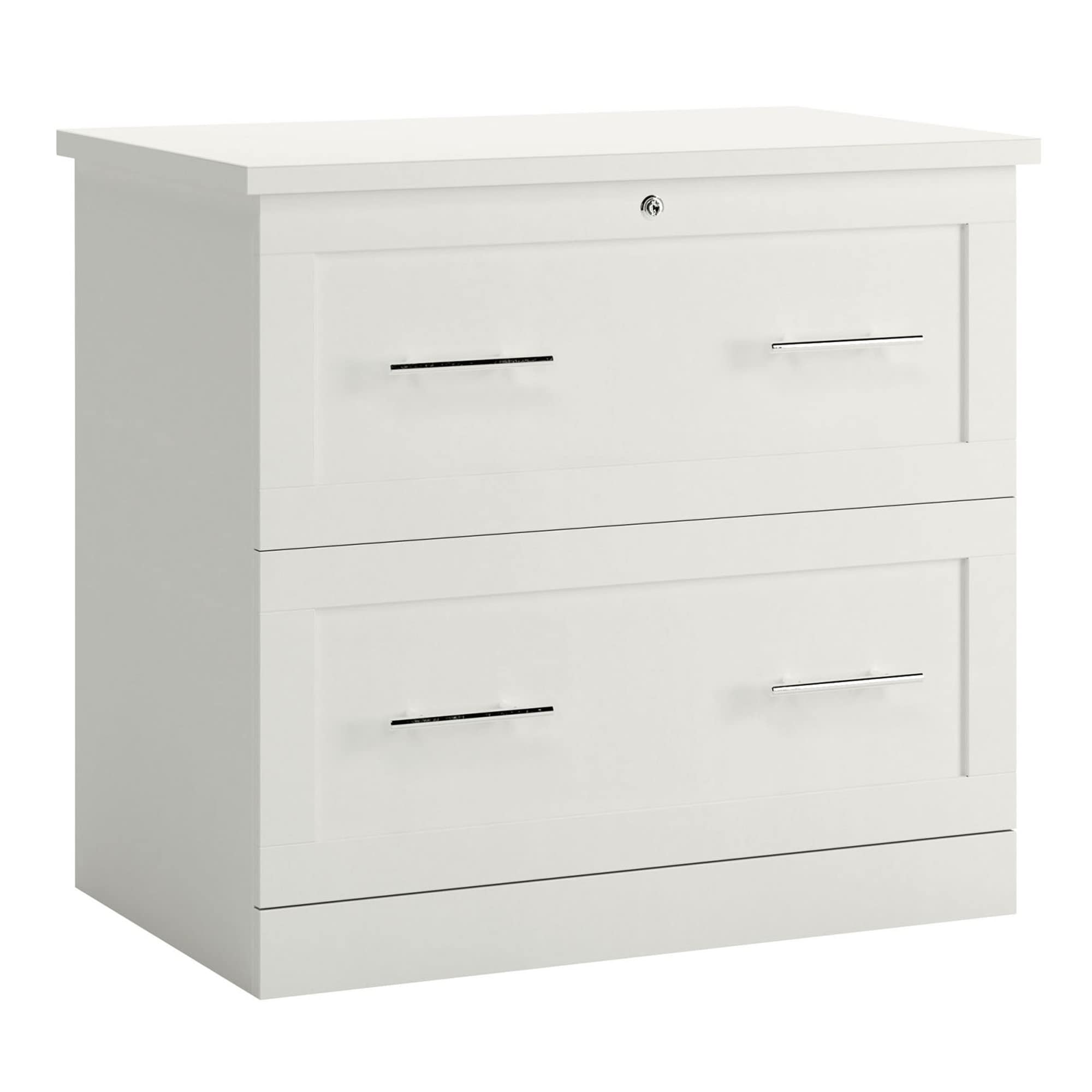 Realspace® 29-7/16"W x 18-1/2"D Lateral 2-Drawer File Cabinet, White