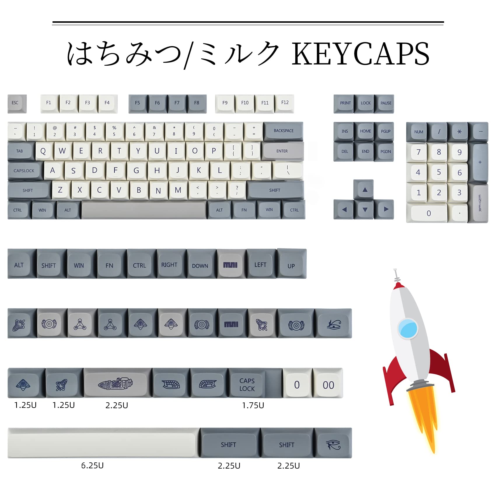 Guffercty kred XDA Profile Keycaps 137 PBT Key Retro Cap Cover Set Dye Sublimation for Cherry Mx Switch Mechanical Keyboard (XDA/Enlightenment)