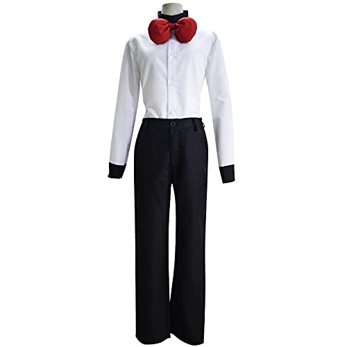 MengXin Hazbin Hotel Moxxie Helluva Boss Cosplay Costume Halloween Party Blue Tuxedo Uniform Outfits (Medium, Blue)