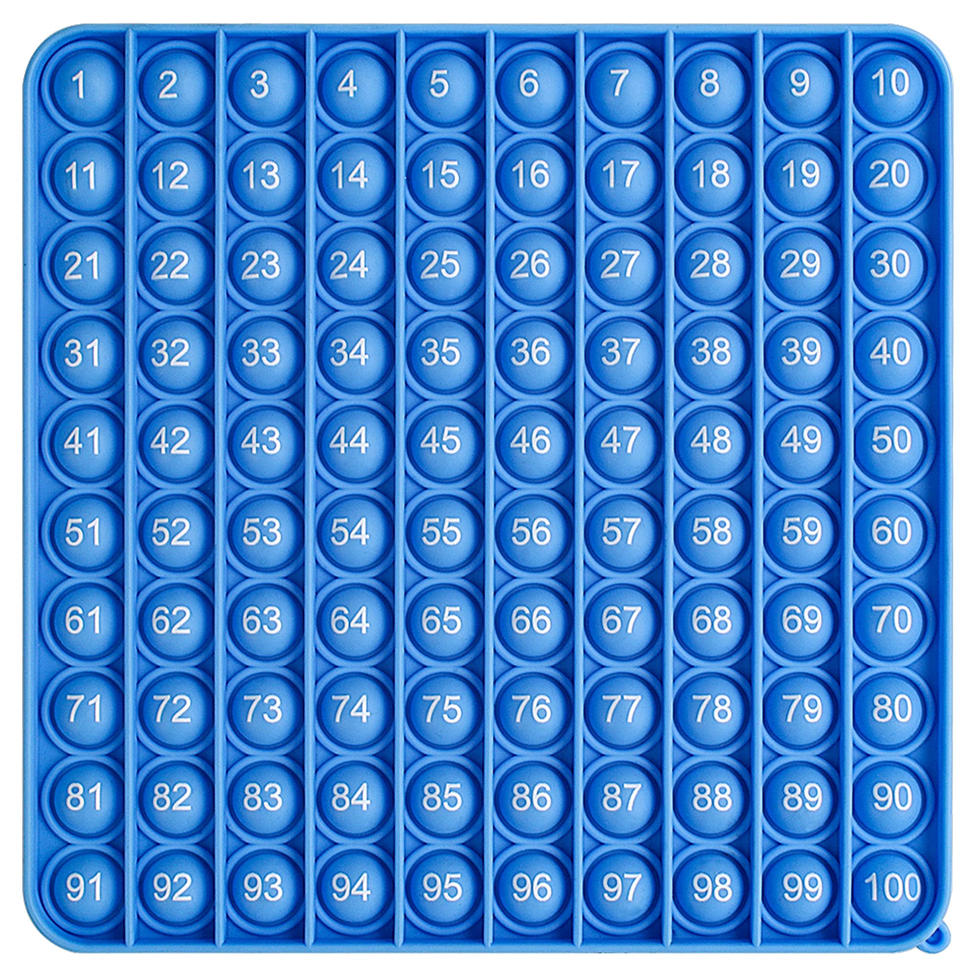 Pop it Numbers 100 Sensory Math Manipulative (Blue) Large Educational Consecutive Number pop it. Autism/ADHD Friendly Classroom Supply is Perfect for Home or Any Elementary Classroom