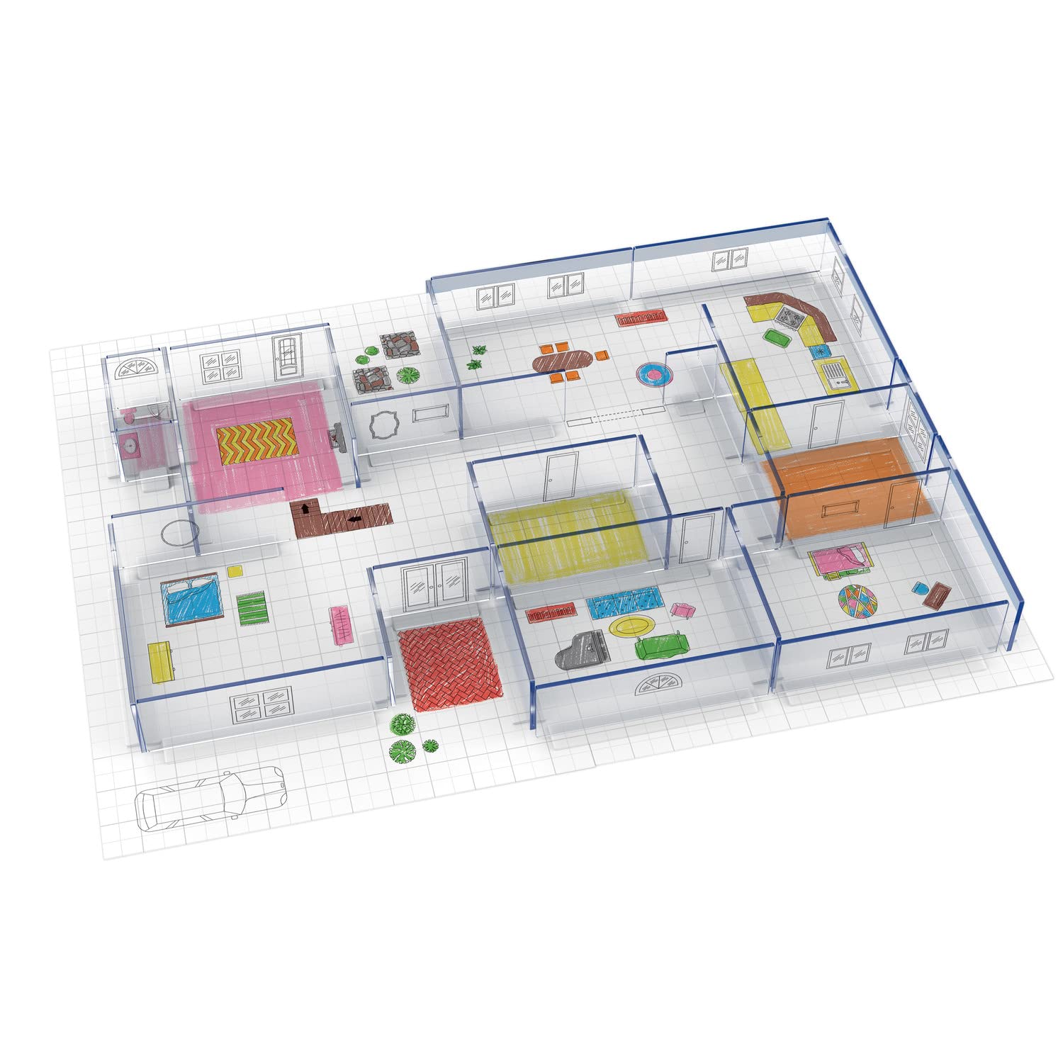 MindWare Art-chitect Home Model Building for Kids – 3D Architectural Design Kit for Kids Ages 8 and Up – Learn The Basics of Architecture As You Design Start to Finish