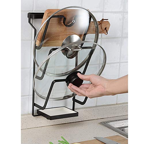 Pot Rack Punch-free Wall-mounted Kitchen Cutting Board Rack Cutting Board Rack Household Chopping Board Shelf Pot Lid Storage Rack