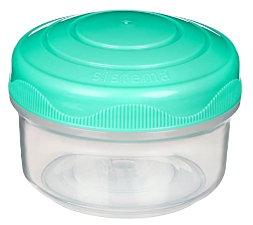 Sistema To Go Collection Mini Bites Small Food Storage Containers, 4.39 oz./130 mL, Pink/Green/Blue, 3 Count