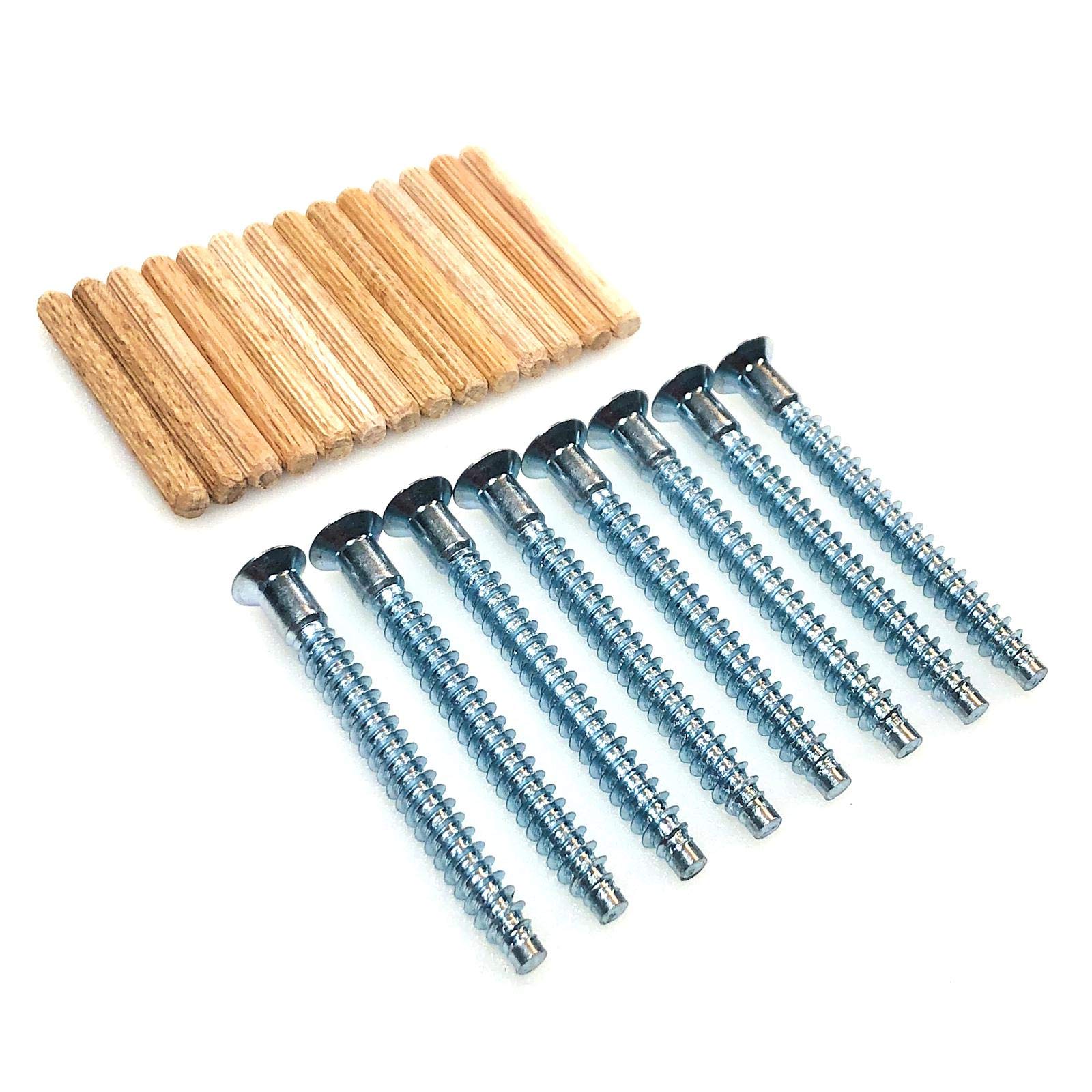 ReplacementScrews Hardware Kit Compatible with IKEA KALLAX 2 x 2 Shelf Unit 202.758.14 - All Screws (104321) and Dowels (101339)