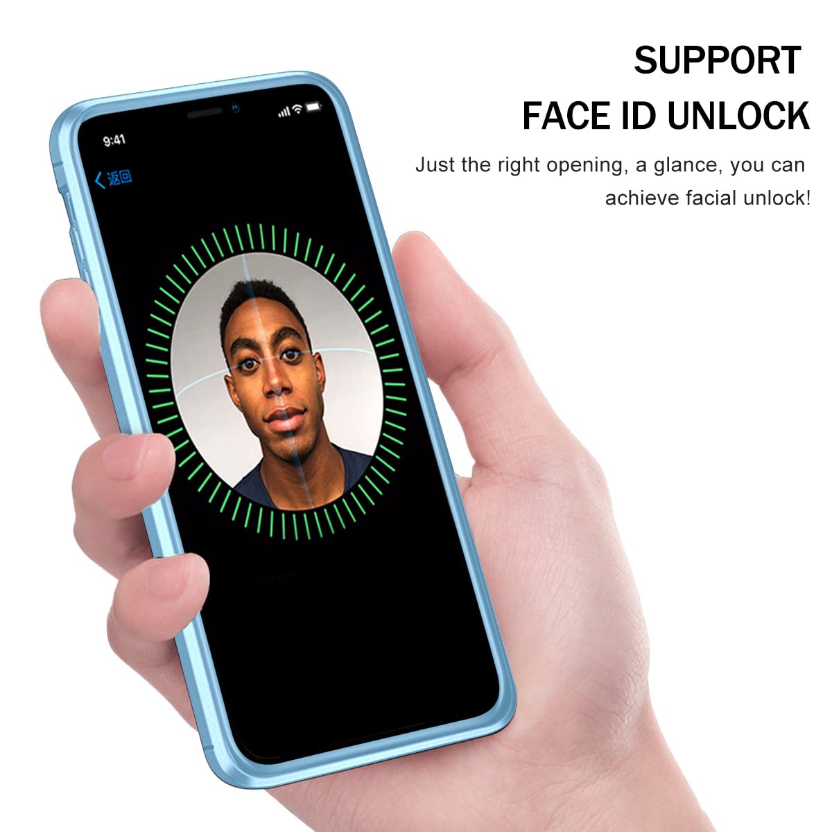 ESTPEAK Compatible with iPhone 13 Pro Max Anti Peep Magnetic Double-Sided Privacy Screen Protector Clear Back Metal Bumper Privacy Anti Spy Phone Case