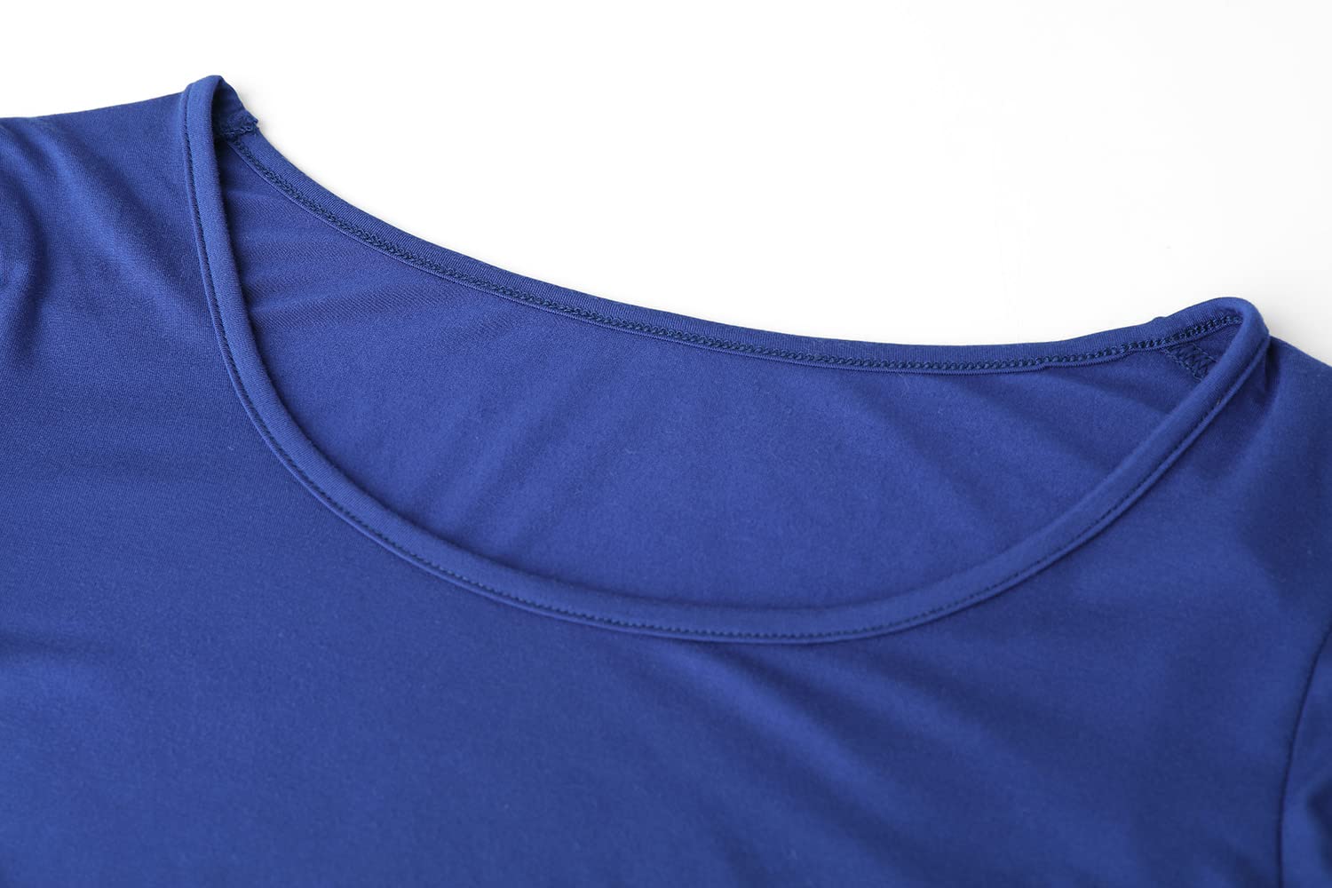 Kindcall Lightweight Yoga Crop Tops Slim Fit Long Sleeve Workout Shirts for Women (2-Royal Blue, X-Small)