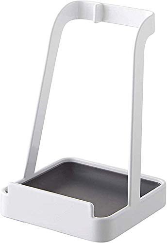 DRNKS Kitchen Pot Lid Storage, Cutlery Rack Soup Spoon Rack, Lid Storage Box and Kitchen Cookware Rack, for Tableware, Bakeware, Cookware, Cutting Board Suitable for Kitchen (Color : White)
