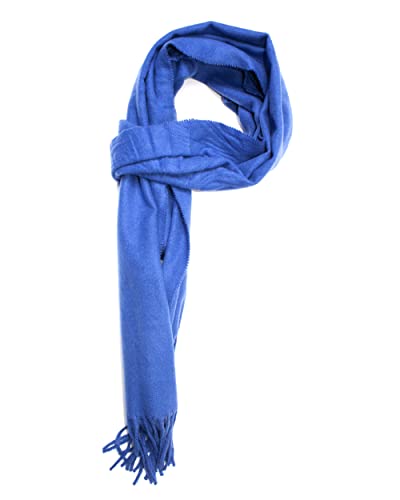 Datoni Solid Colors Long Scarf Wrap For Women Men Cashmere Feel Luxurious Scarfs Warm Cozy Shawl Extra Soft (Blue)