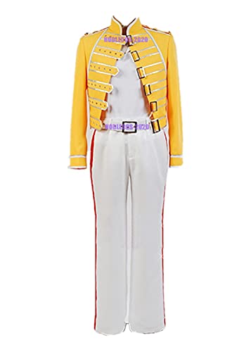 noblecos The Band Lead Singer Fredie Cosplay Costume Halloween Costume Full Set (Male XXL)