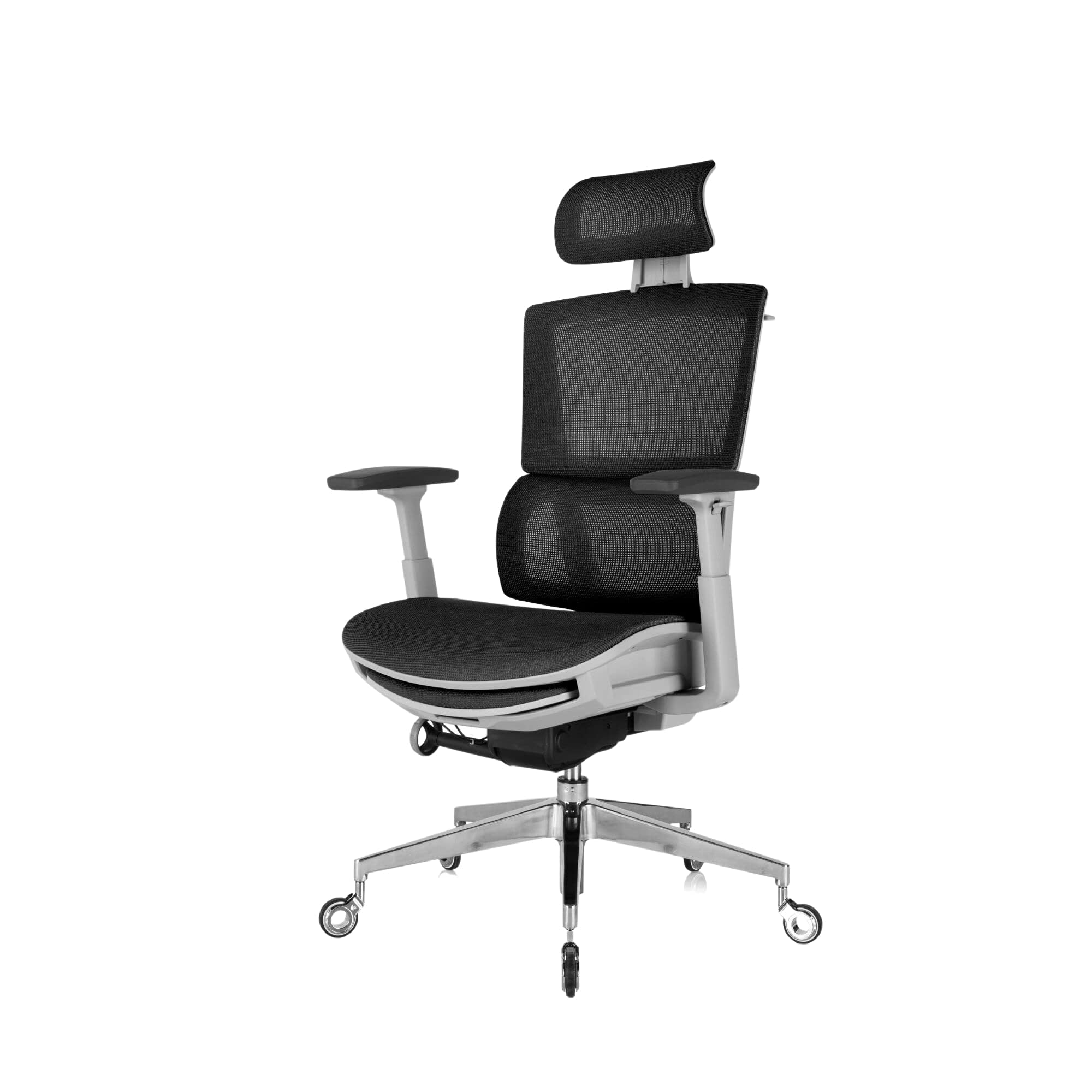 Nouhaus Rewind Ergonomic Office Chair with Footrest and Lumbar Support Swivel Computer Chair, Rolling Home Office Desk Chairs with Wheels, Mesh High Back Task Chair (Black)