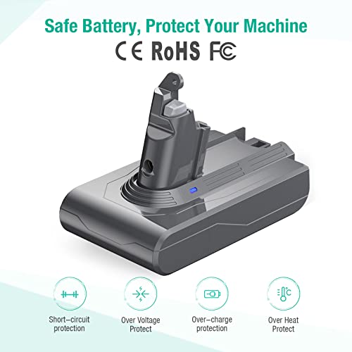 FirstPower 4.0Ah V6 Battery Replacement - Compatible for V6 SV04 DC58 DC59 DC61 DC62 DC72 DC74 Absolute Animal Motorhead Slim SV03 SV04 SV05 SV06 SV07 SV09…