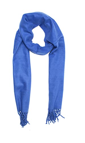 Datoni Solid Colors Long Scarf Wrap For Women Men Cashmere Feel Luxurious Scarfs Warm Cozy Shawl Extra Soft (Blue)