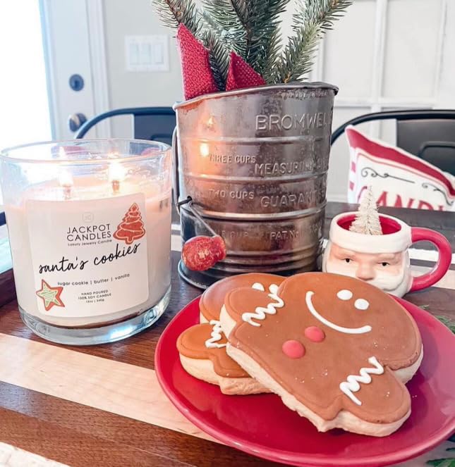 Jackpot Candles Christmas Santas Cookies Candle with Ring Inside (Surprise Jewelry Valued at 15 to 5,000 Dollars) Ring Size 7