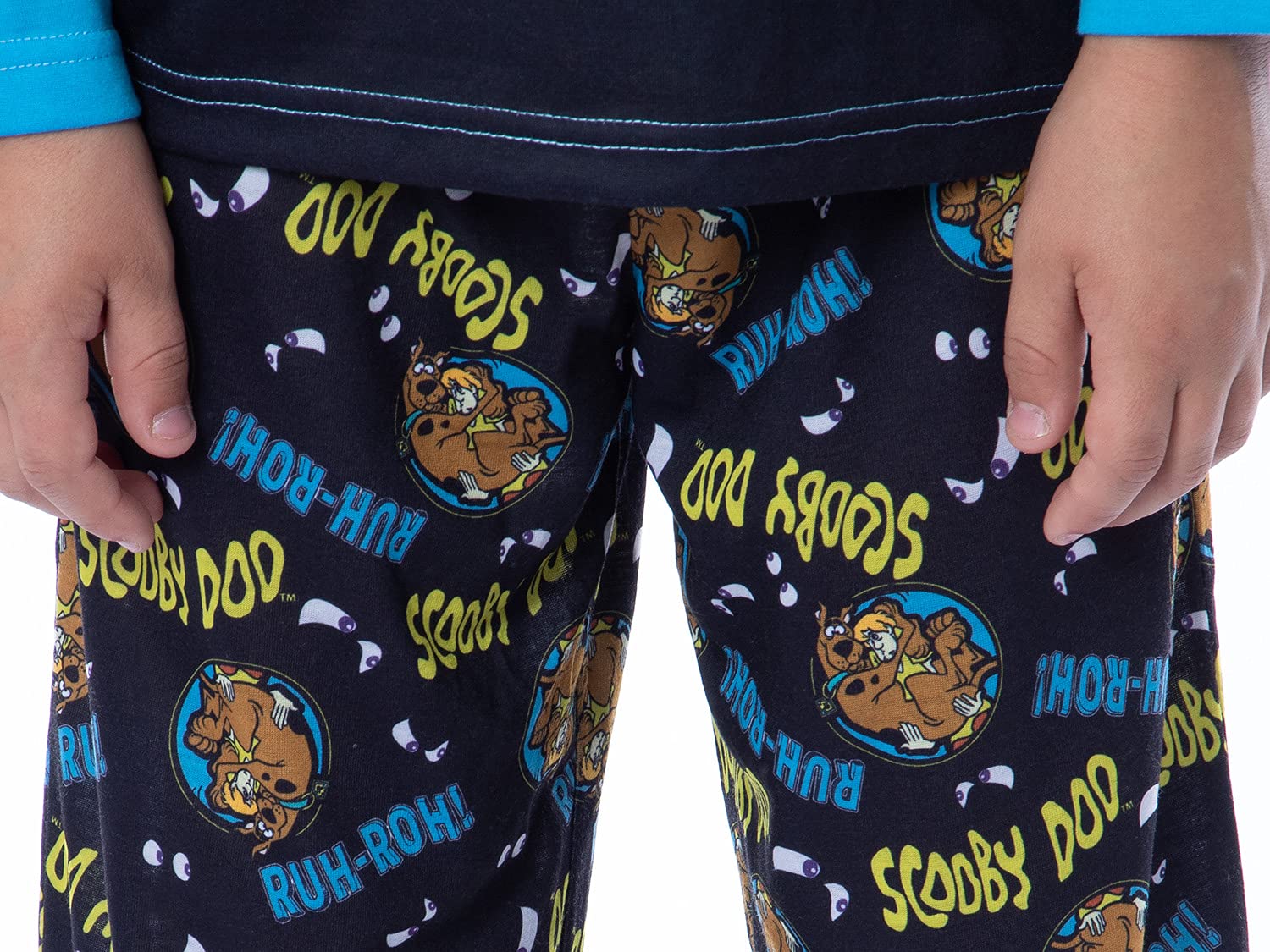 INTIMO Scooby-Doo Boys' Scooby Shaggy Ruh-Roh! Raglan Sleep Pajama Set (8) Black