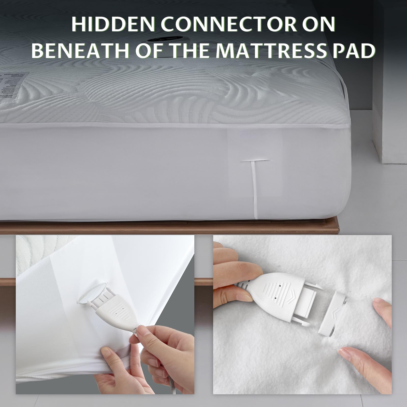 Full Size Electric Heated Mattress Pad 10 Heat Settings Single Control with Memory Timer for 1-12 Hours Auto Off, Lighted Button