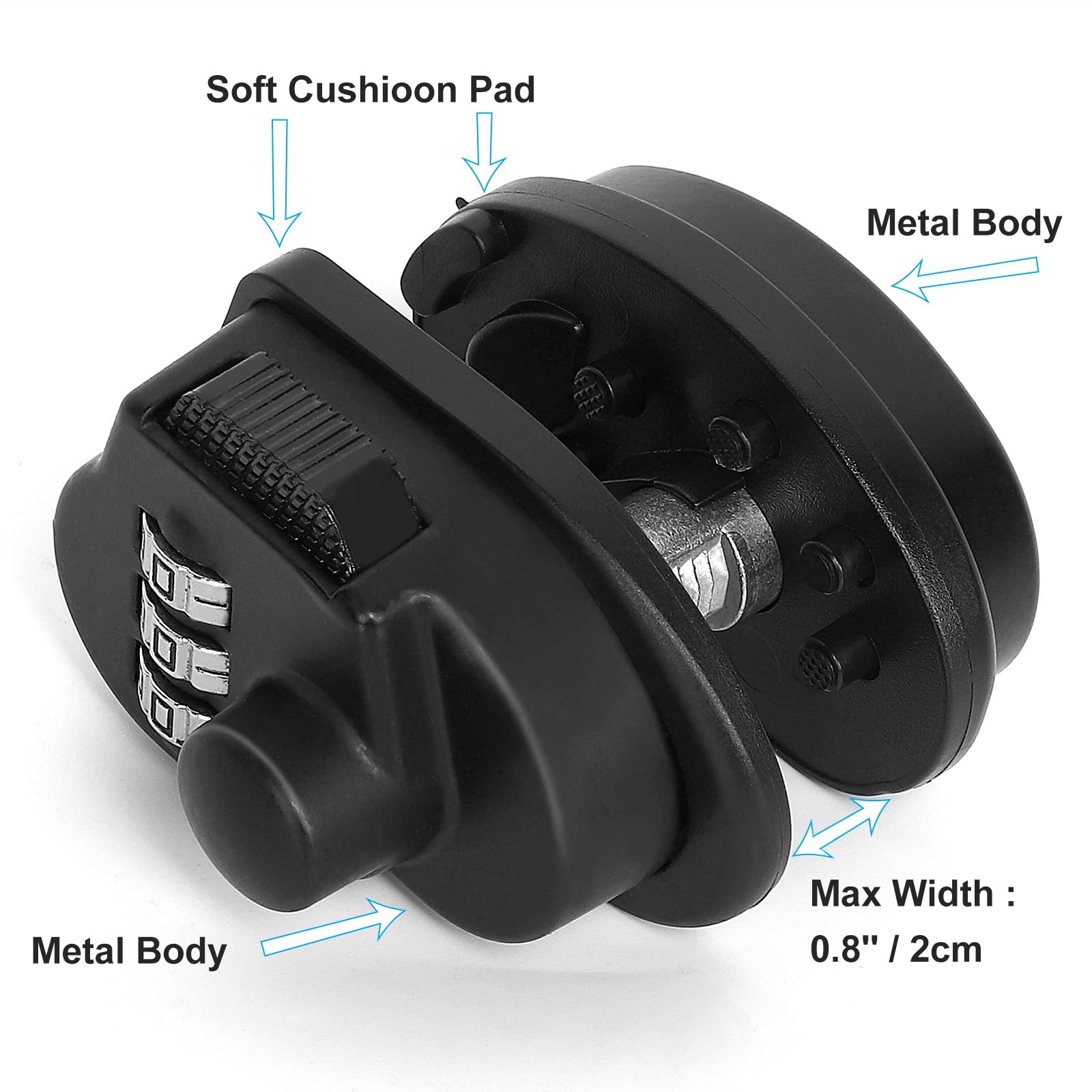UrbanX Professional Trigger Lock - 3 Digit Combination Lock for AMT Hardballer .45 ACP - Fits Pistols, Rifles, BB Rifles & Shotguns - 1 Pack